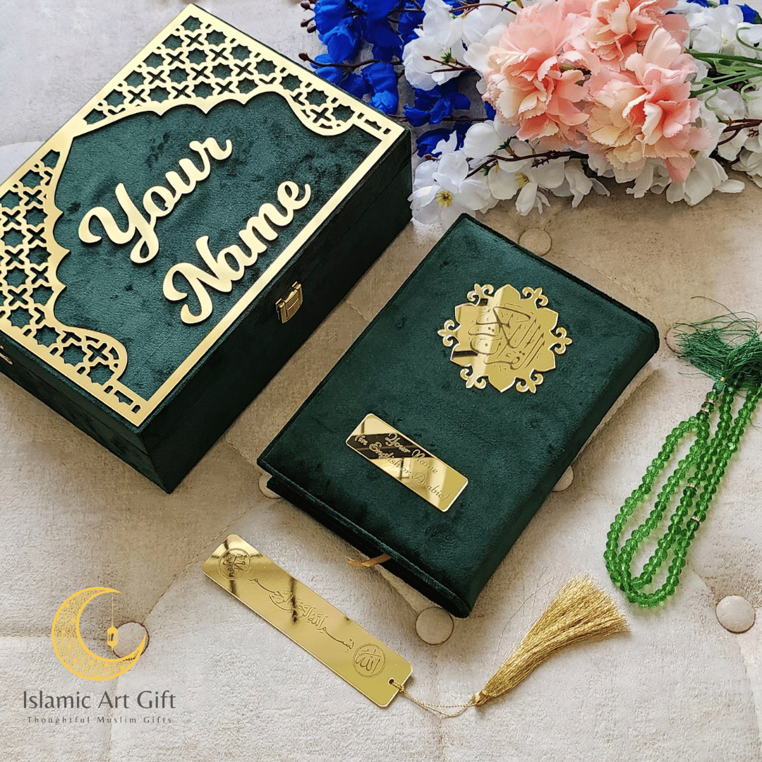 Dark Green Velvet QURAN Box – Make My Thingz