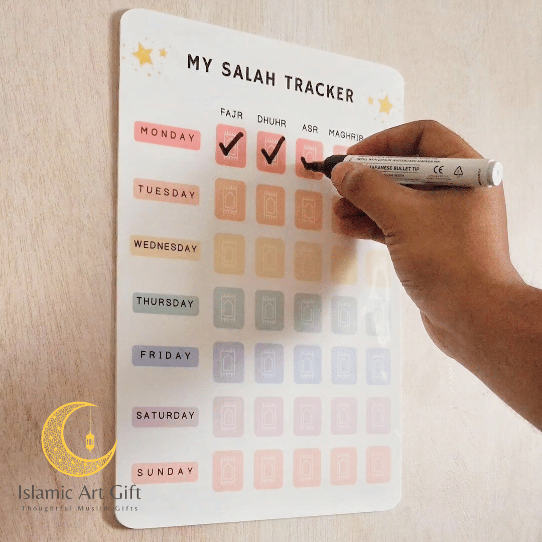 Namaz Tracker Wall Sign – Make My Thingz
