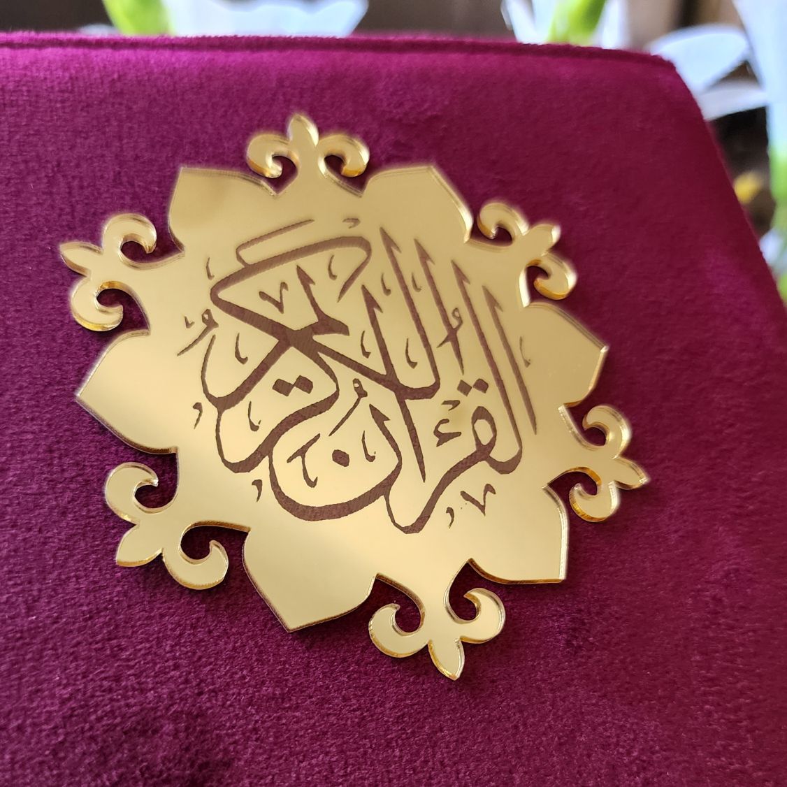 Maroon Velvet Quran | Premium Islamic Gift – Make My Thingz